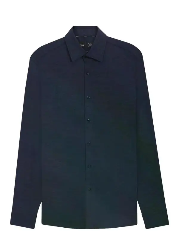 BOSS Buttoned Long-sleeve Shirt - Blue