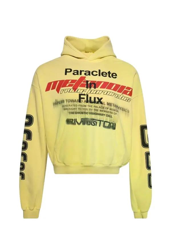 RRR123 Graphic-print Hoodie - Yellow