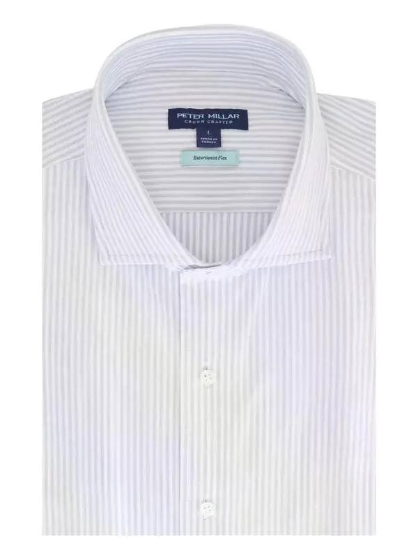 Peter Millar Striped-pattern Buttoned Shirt - Grey