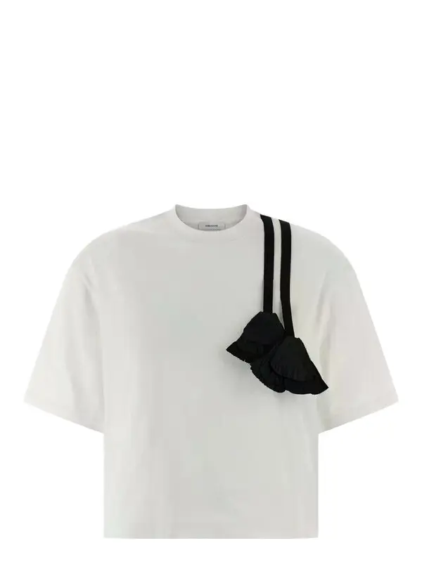 FERRAGAMO Pleated-tassel T-shirt - White