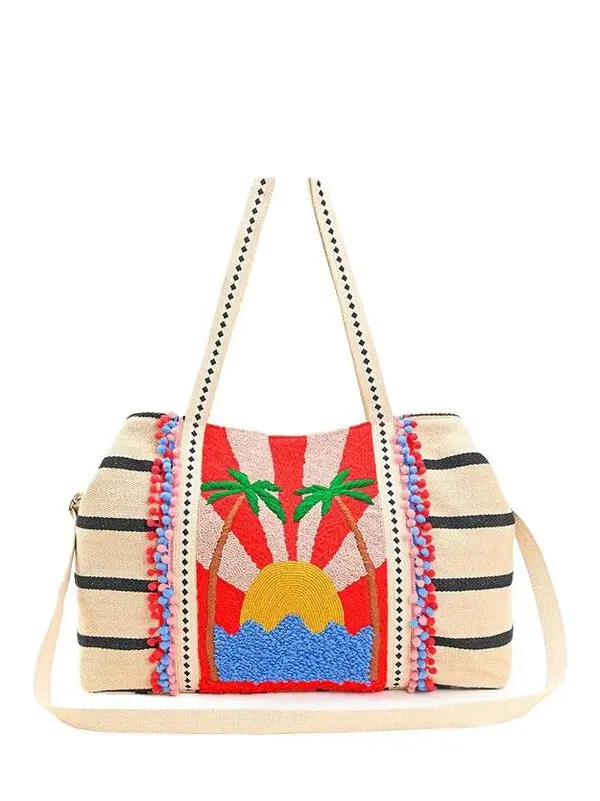 Yumi Kim Aloha Horizon Beaded Beach Tote Bag - Natural
