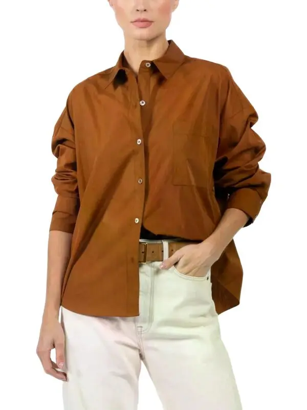 ARLO MOTT Cotton Shirt - Brown
