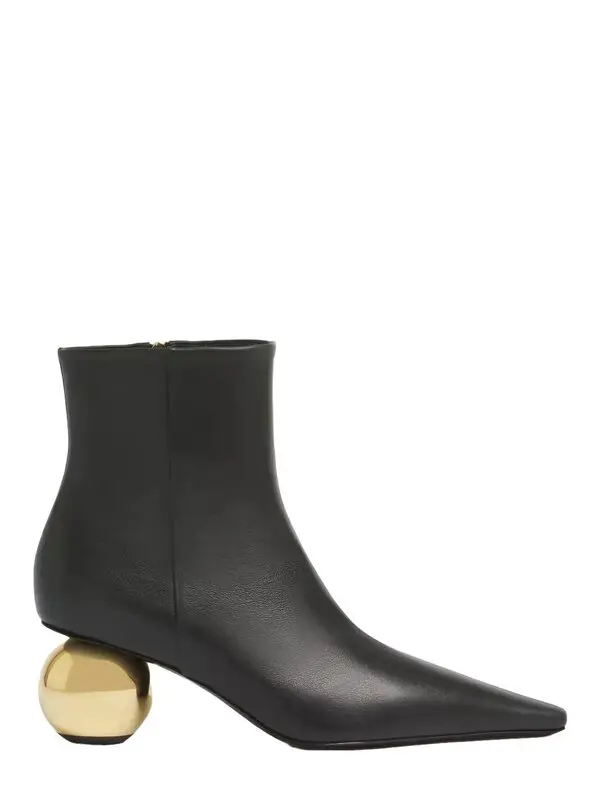 Marni Spherical-heel Pointed-toe Boots - Black