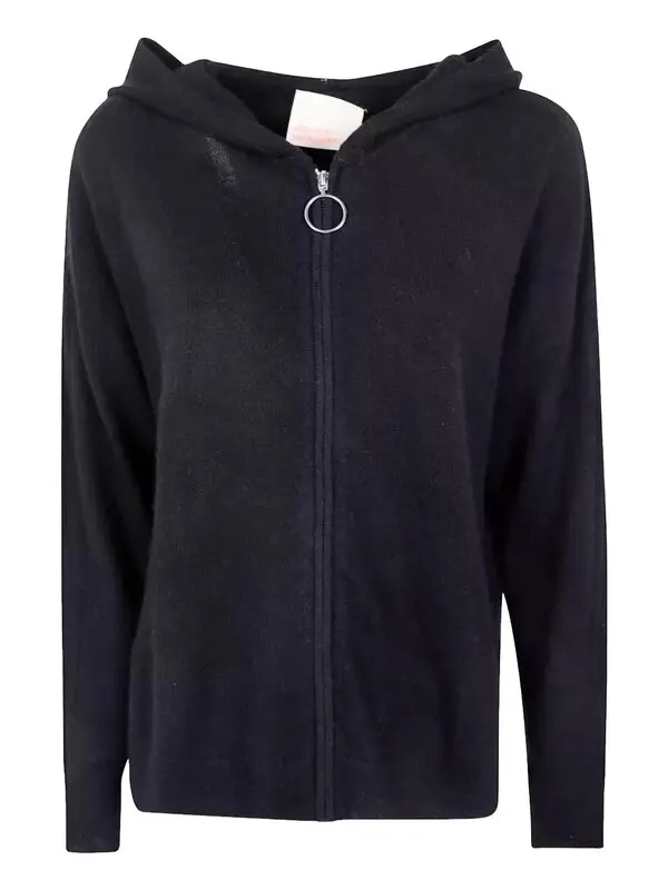 ABSOLUT CASHMERE Hooded Zip-front Cashmere Cardigan - Black