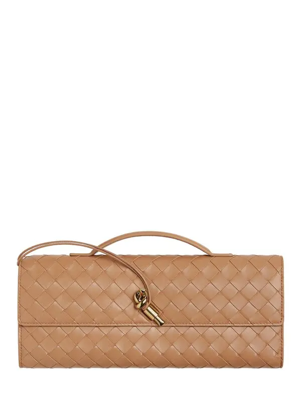 Bottega Veneta Andiamo Clutch - Pale Brown