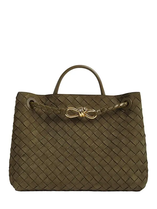 Bottega Veneta Andiamo Top Handle Bag - Mud