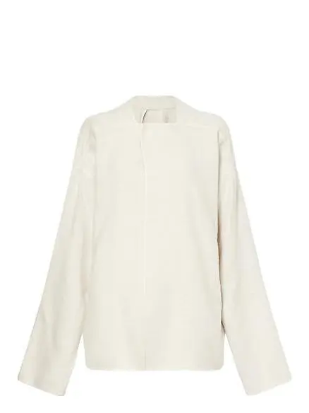 Rick Owens Island Relaxed-fit Wool-blend Jacket - Milk Pearl