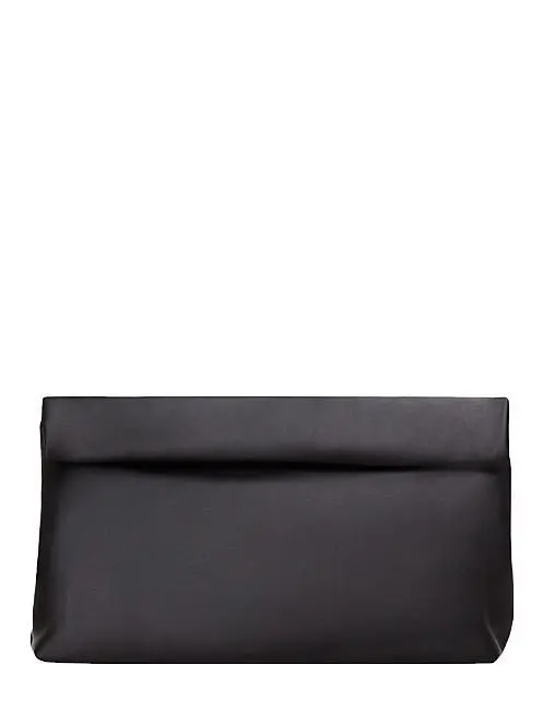 PHASE EIGHT Rollover Satin Clutch Bag - Black