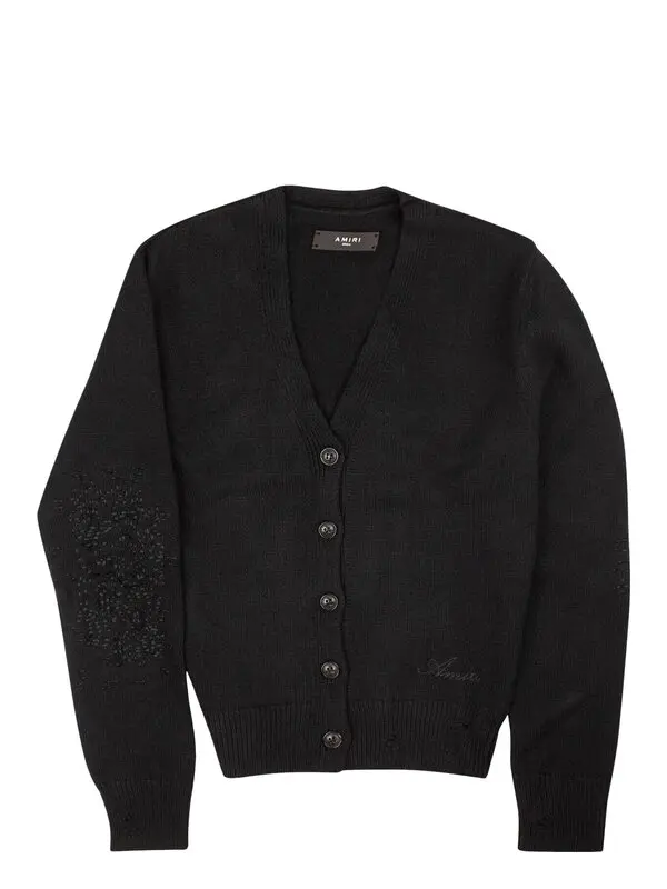 Amiri Heavy Cashmere Cardigan - Black