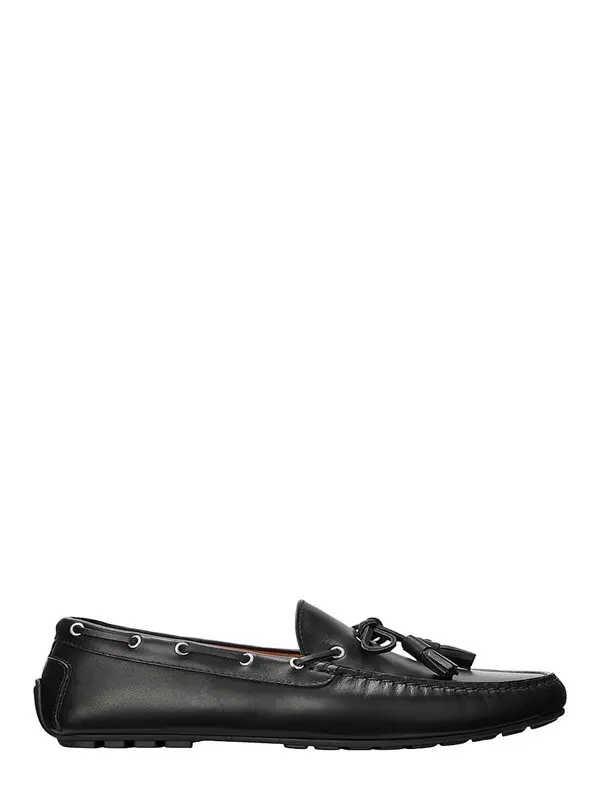 Ralph Lauren Harold Hand-burnished Leather Drivers - Black