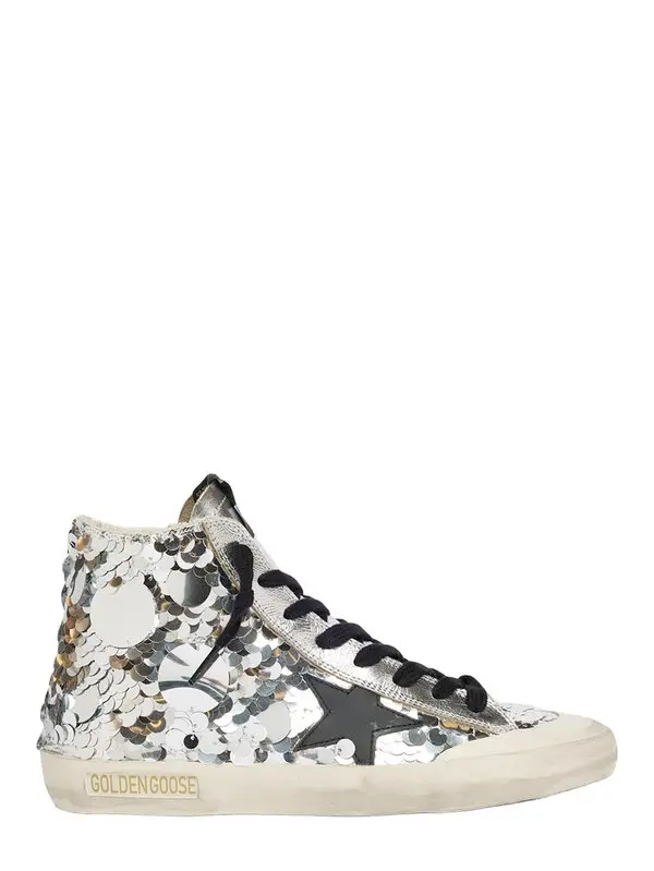 Golden Goose Francy High-top Sneakers - Silver Grey