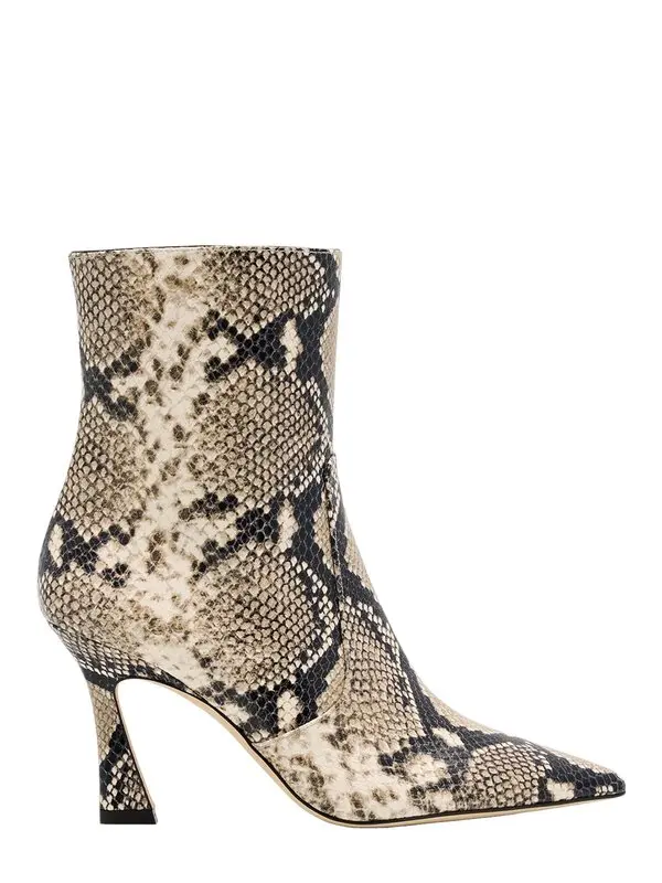 STUART WEITZMAN 85mm Printed Leather Booties - Snake