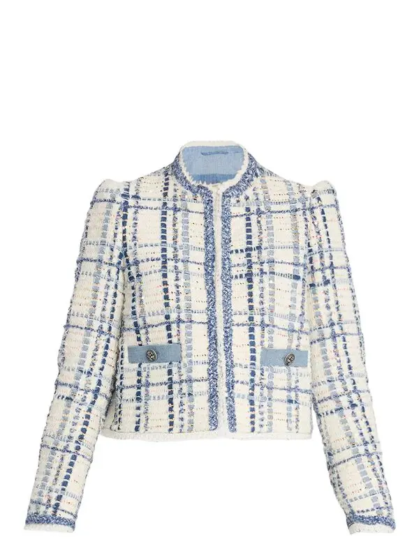 MAISON COMMON Paillette Check Tweed Jacket - Multi