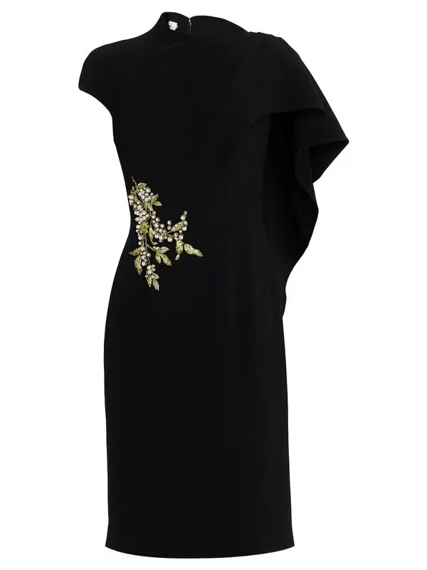 Rickie Freeman For Teri Jon Draped A-line Dress - Black