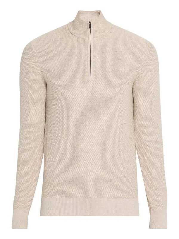 Vince Geometric Jacquard Quarter-zip Sweater - 969bcc-bri