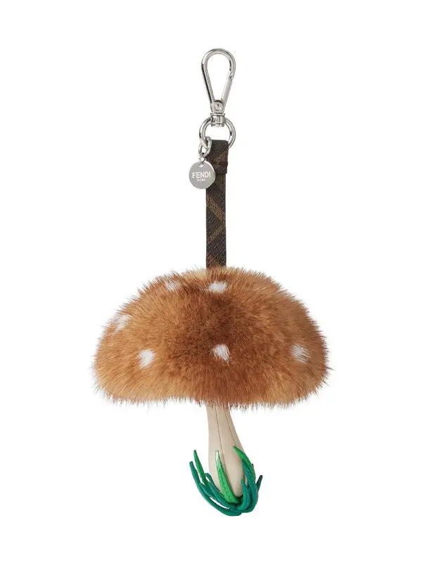 Fendi Mushroom Bag Charm - Brown