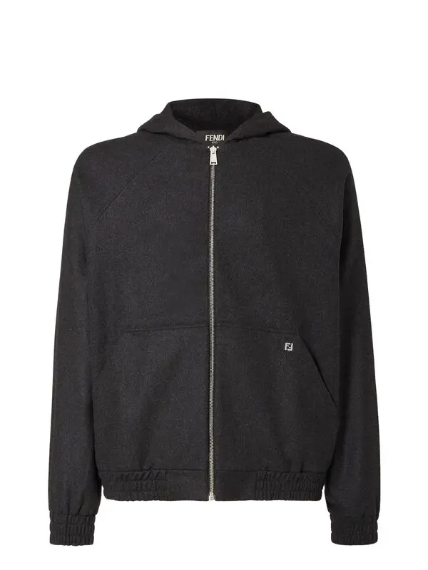 Fendi Cashmere Hooded Sweatshirt - Grey