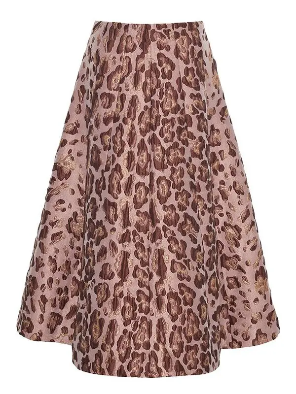 Cara Cara Mimosa Animal Print Skirt - Painted Animal Blush Metallic Ja