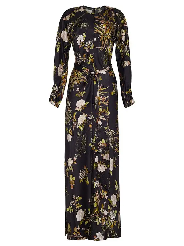 Cara Cara Montgomery Printed Maxi Dress - Alpine Gardens Black