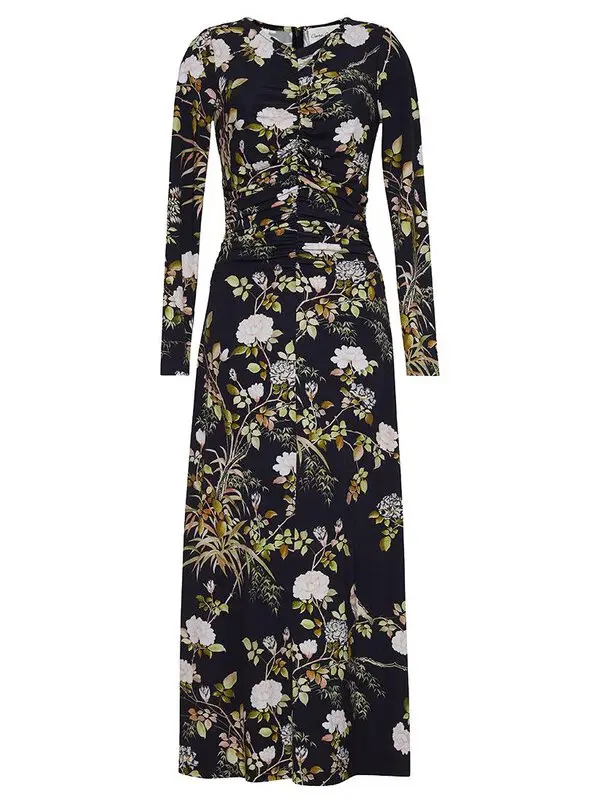 Cara Cara Maisy Printed Midi Dress - Alpine Gardens Black