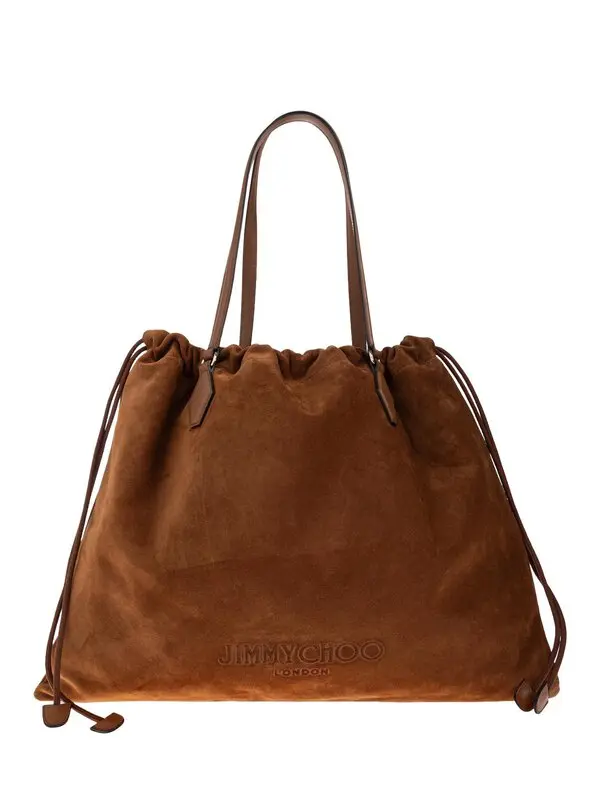 JIMMY CHOO Drawstring Large Shopper Bag - Brown