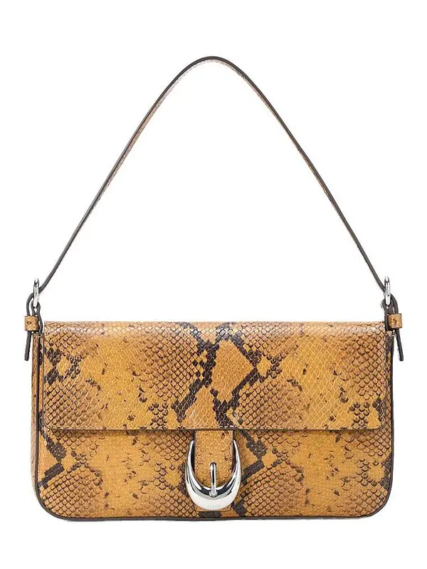 Staud Harlow Croc-embossed Bag - Snake