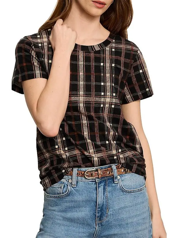 Sanctuary The Perfect Tee - Cinder Plaid
