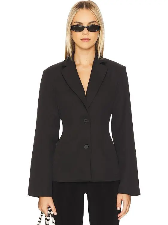 ALL THE WAYS Valerie Open Back Blazer - Black