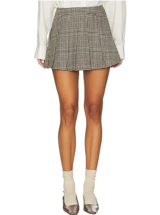 LOVERS AND FRIENDS Elsie Mini Skirt - Brown Multi