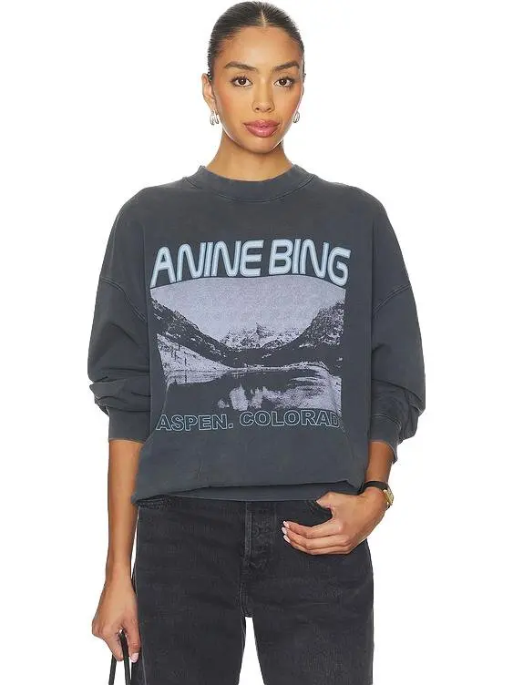 ANINE BING X Jaci Sweatshirt - Washed Grey