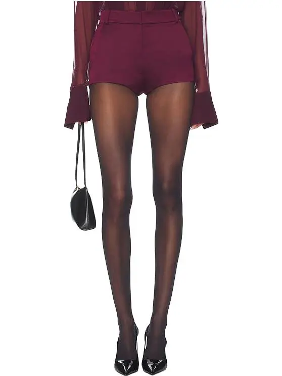 SANS FAFF Satin Hot Pants - Bordeaux