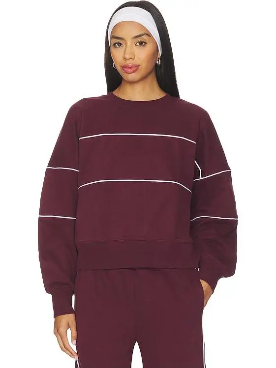 Beyond Yoga Luxe Fleece Piper Oversized Sweatshirt - Dark Cherry