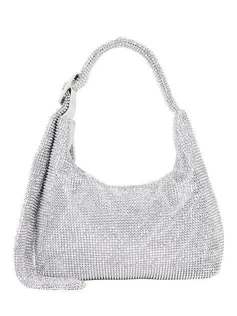 OLGA BERG Calypso Crystal Shoulder Bag - Silver