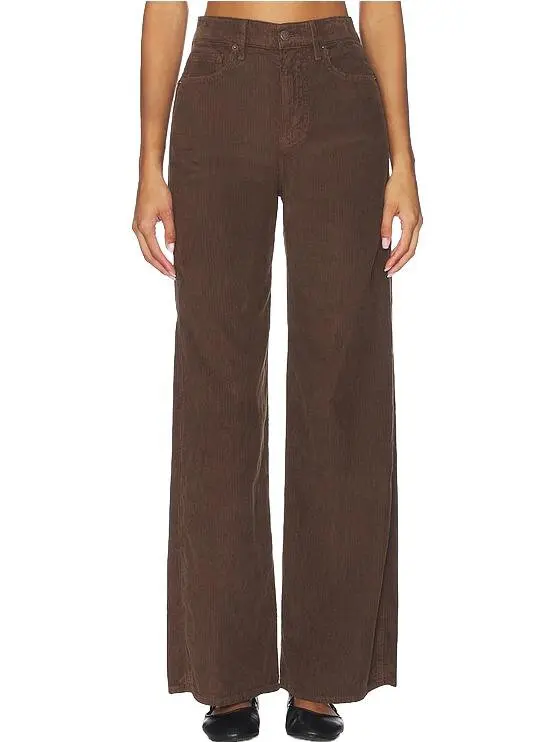 Veronica Beard Taylor High Rise Wide Leg - Dark Umber