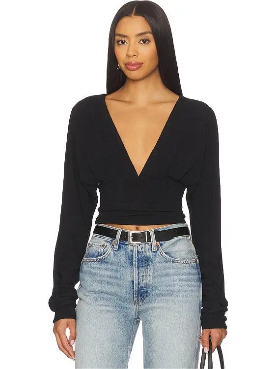Superdown Cece Dolman Sleeve Top - Black