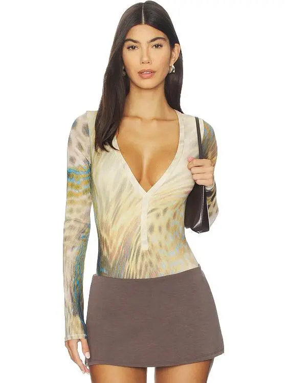 AFRM Harris Bodysuit - Fish Scale Swirl