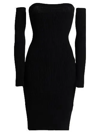 HAVEONE Mini Dress With Detachable Sleeves - Black