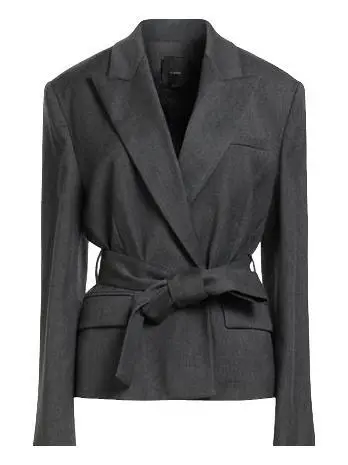 Pinko Single-breasted Blazer With Belt - Grey