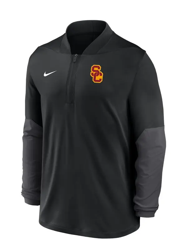 Nike Usc Dri-fit College Half-zip Top - Black