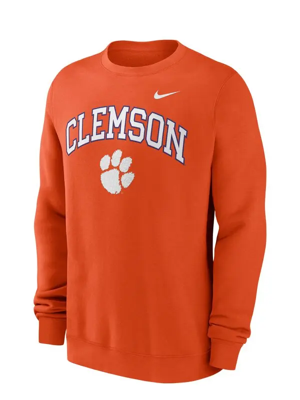 Nike Clemson Arch College Pullover Crew - Orange
