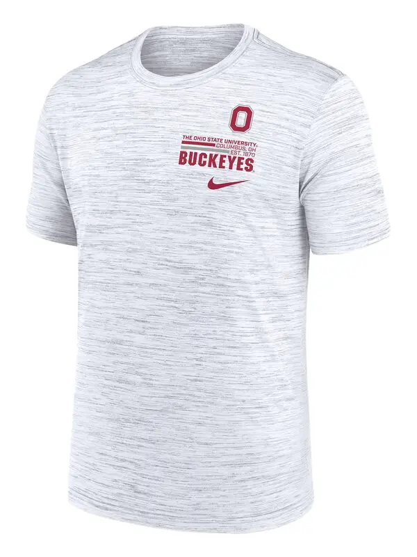 Nike Ohio State Campus Chest Stack Velocity Dri-fit College T-shirt - White