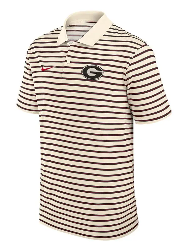 Nike Georgia Striped Dri-fit College Polo - Brown