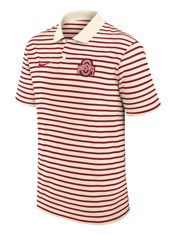 Nike Ohio State Striped Dri-fit College Polo - Brown