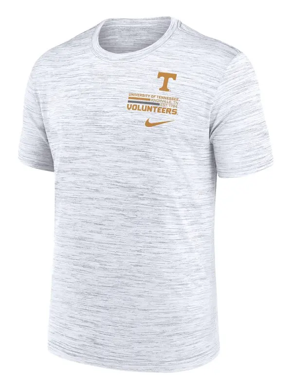 Nike Tennessee Campus Chest Stack Velocity Dri-fit College T-shirt - White