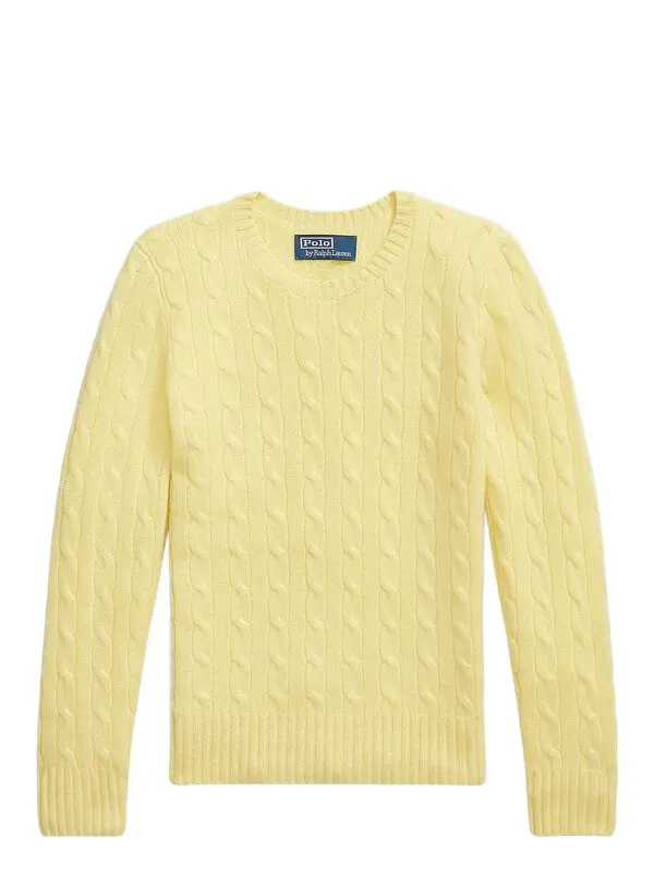 Ralph Lauren Cable-knit Cashmere Sweater - Beekman Yellow