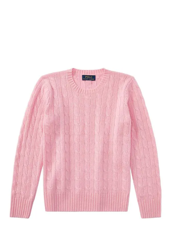 Ralph Lauren Cable-knit Cashmere Sweater - Carmel Pink