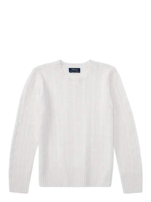 Ralph Lauren Cable-knit Cashmere Sweater - Warm White