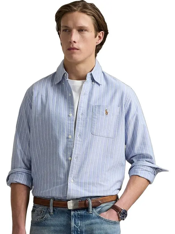 Ralph Lauren Classic Fit Striped Oxford Shirt - Blue Multi