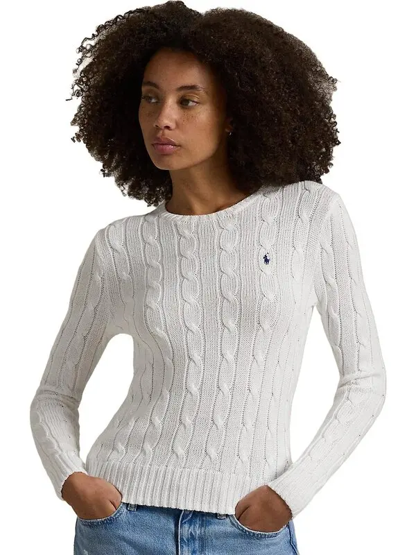 Ralph Lauren Cable-knit Crewneck Sweater - White
