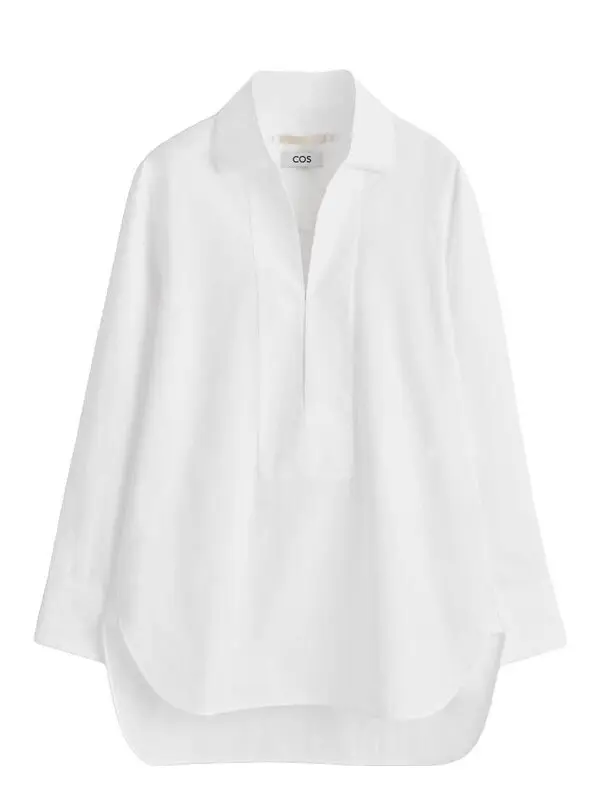 Cos Exaggerated Cotton Shirt - White